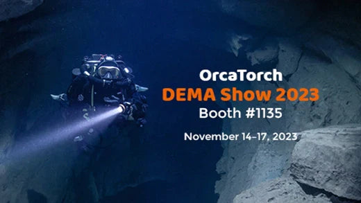 OrcaTorch DEMA Show 2023 Stand #1135 - OrcaTorch Dive Lights